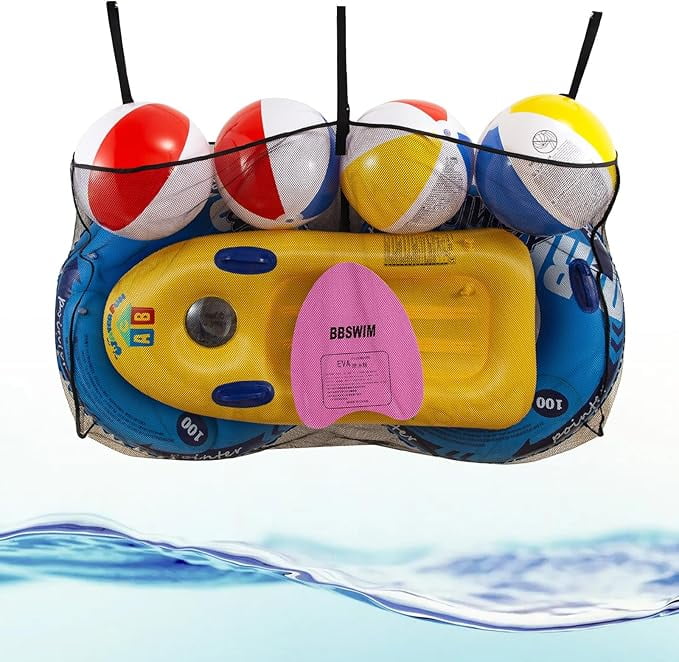 Pool Float Toys Storage Bag,Pool Float Organizer Hanging Mesh Bag for ...