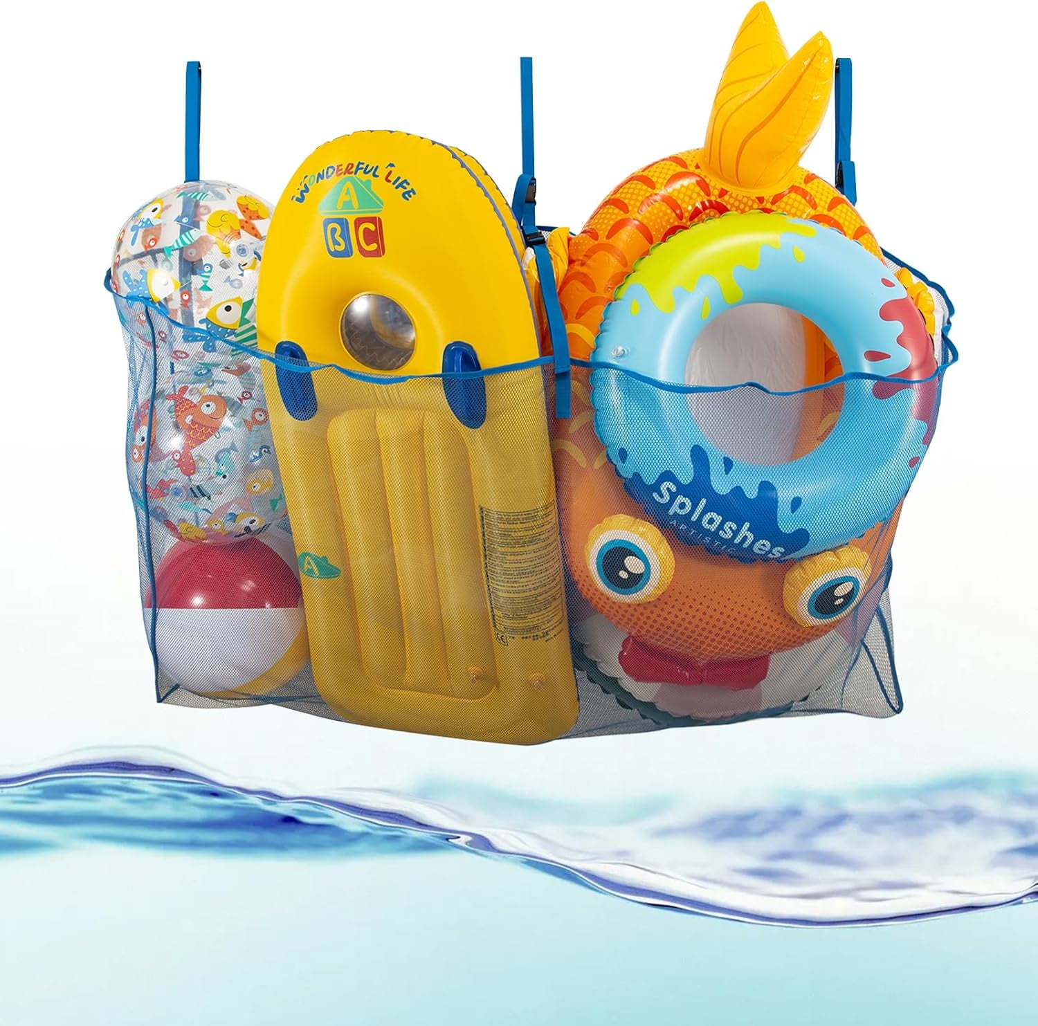 Pool Float Toys Storage Bag,Pool Float Organizer Hanging Mesh Bag for ...