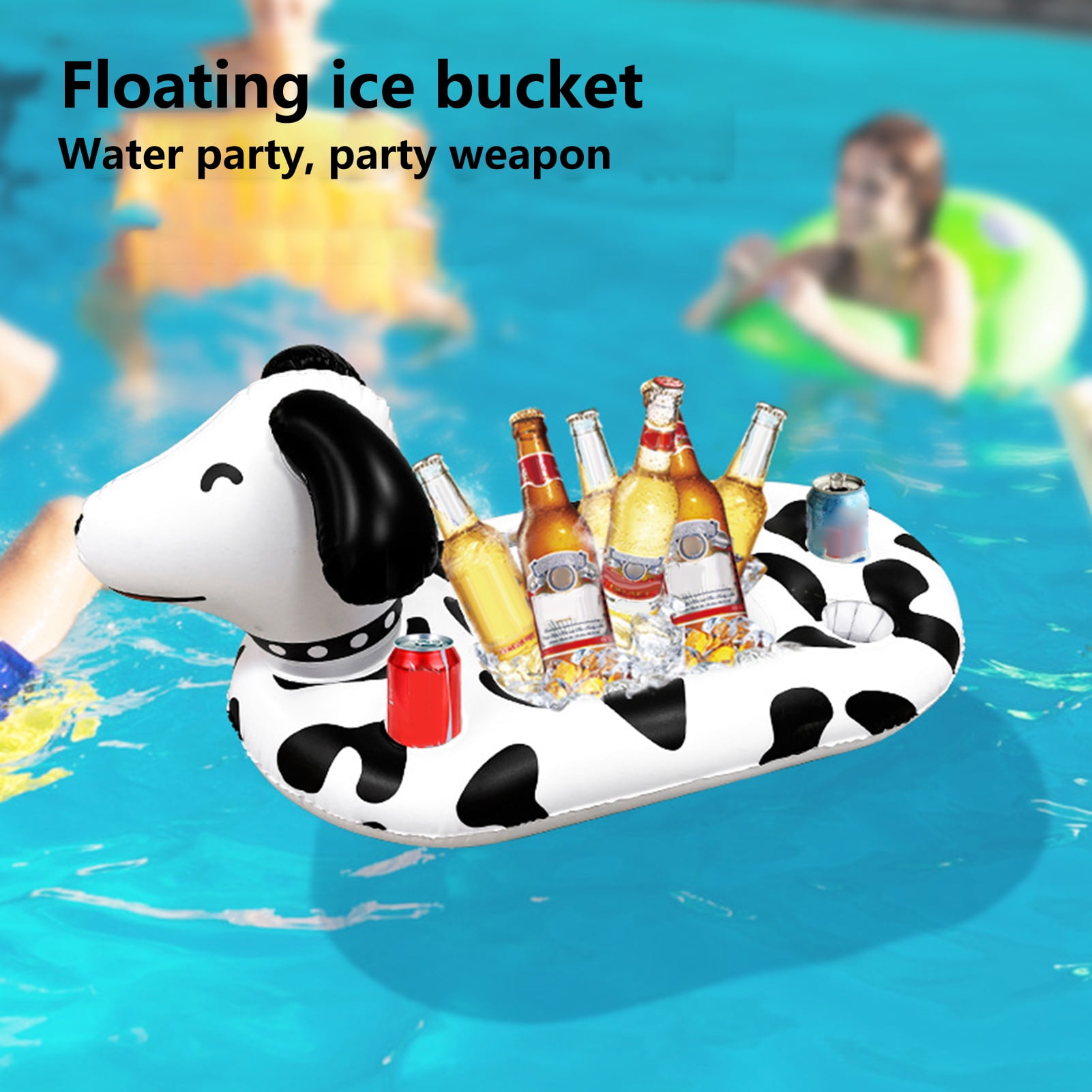 Pool Float Tray with Cup Holder Waterproof Cartoon Puppy Pineapple ...