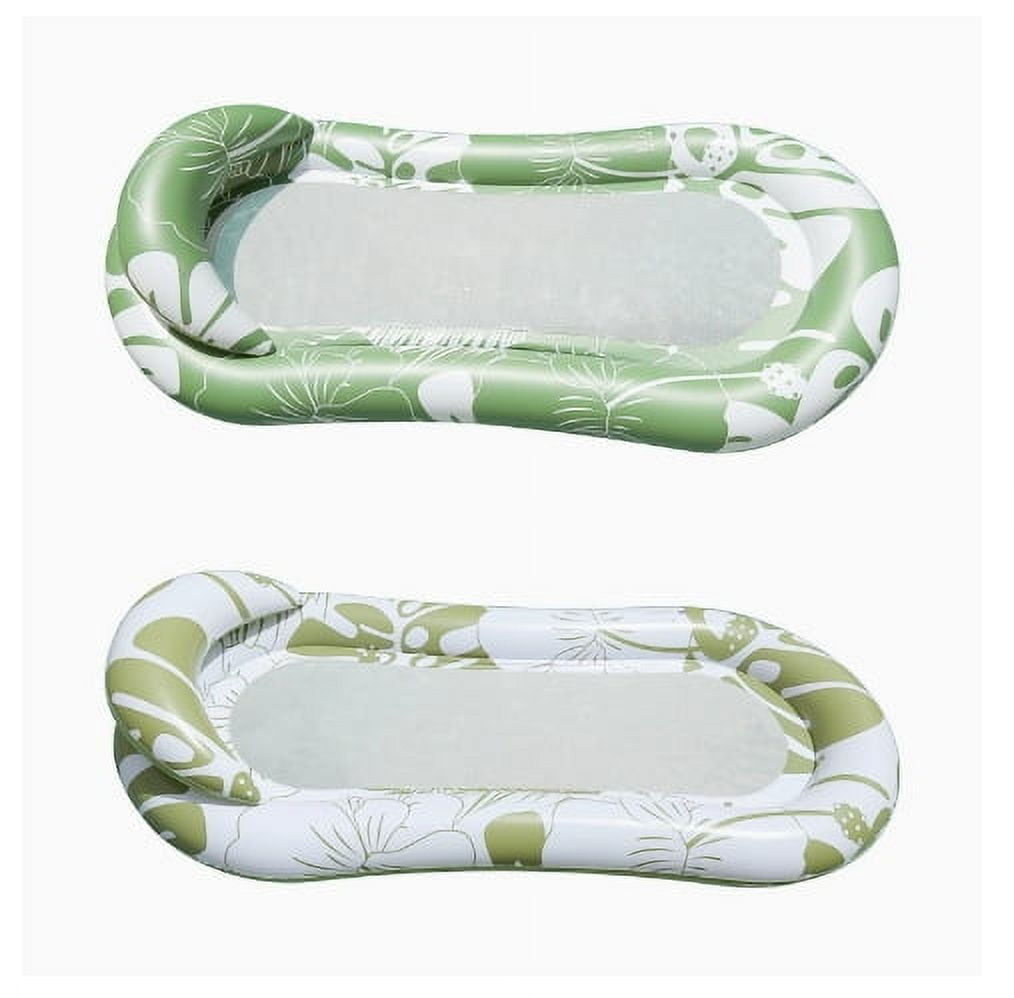 Pool Floats Adult, Inflatable Swimming Pool Mattress with Headrest, Sun ...