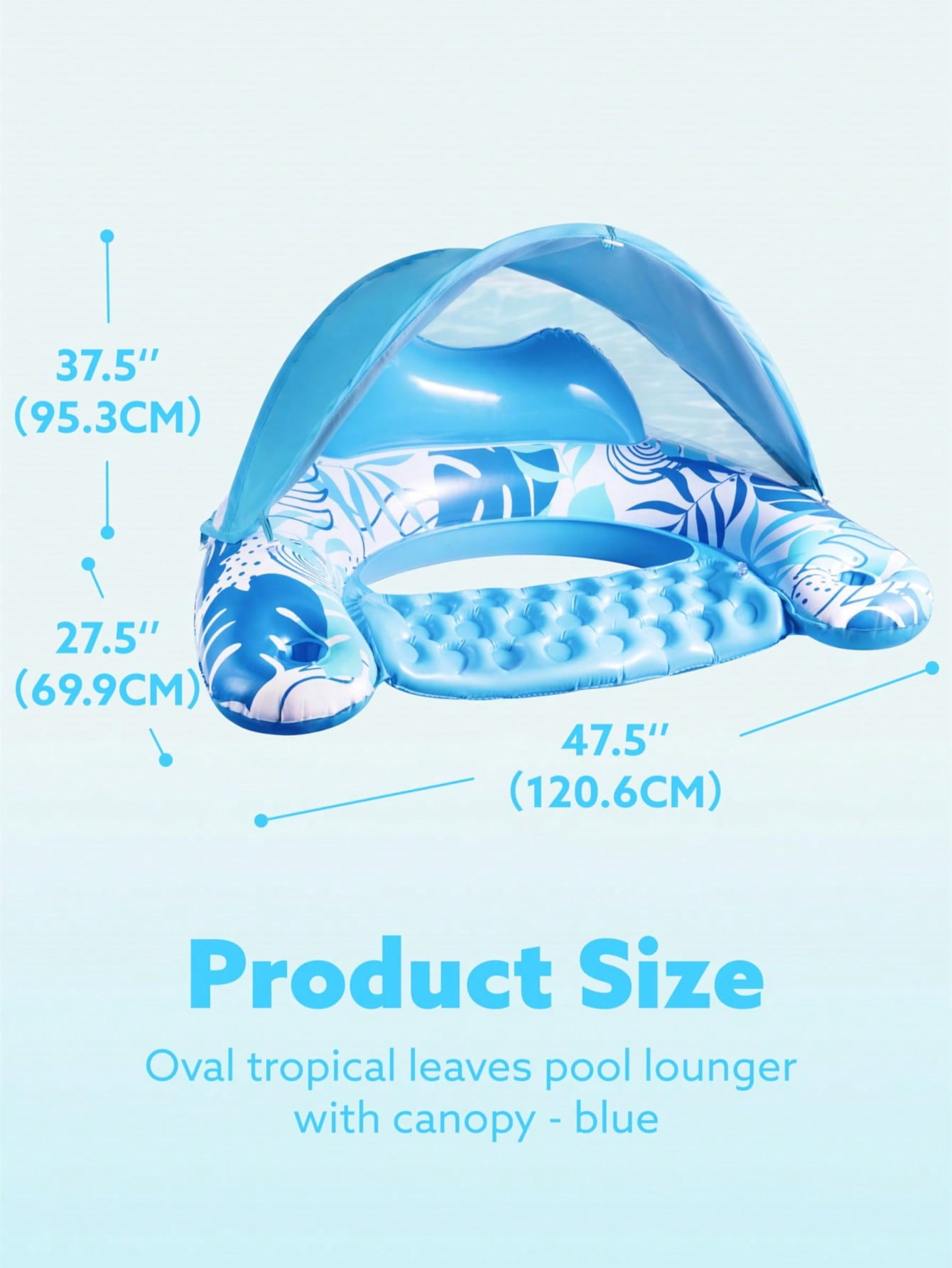 Pool Floats With Canopy Adult, XL Inflatable Pool Lounge Chairs With ...