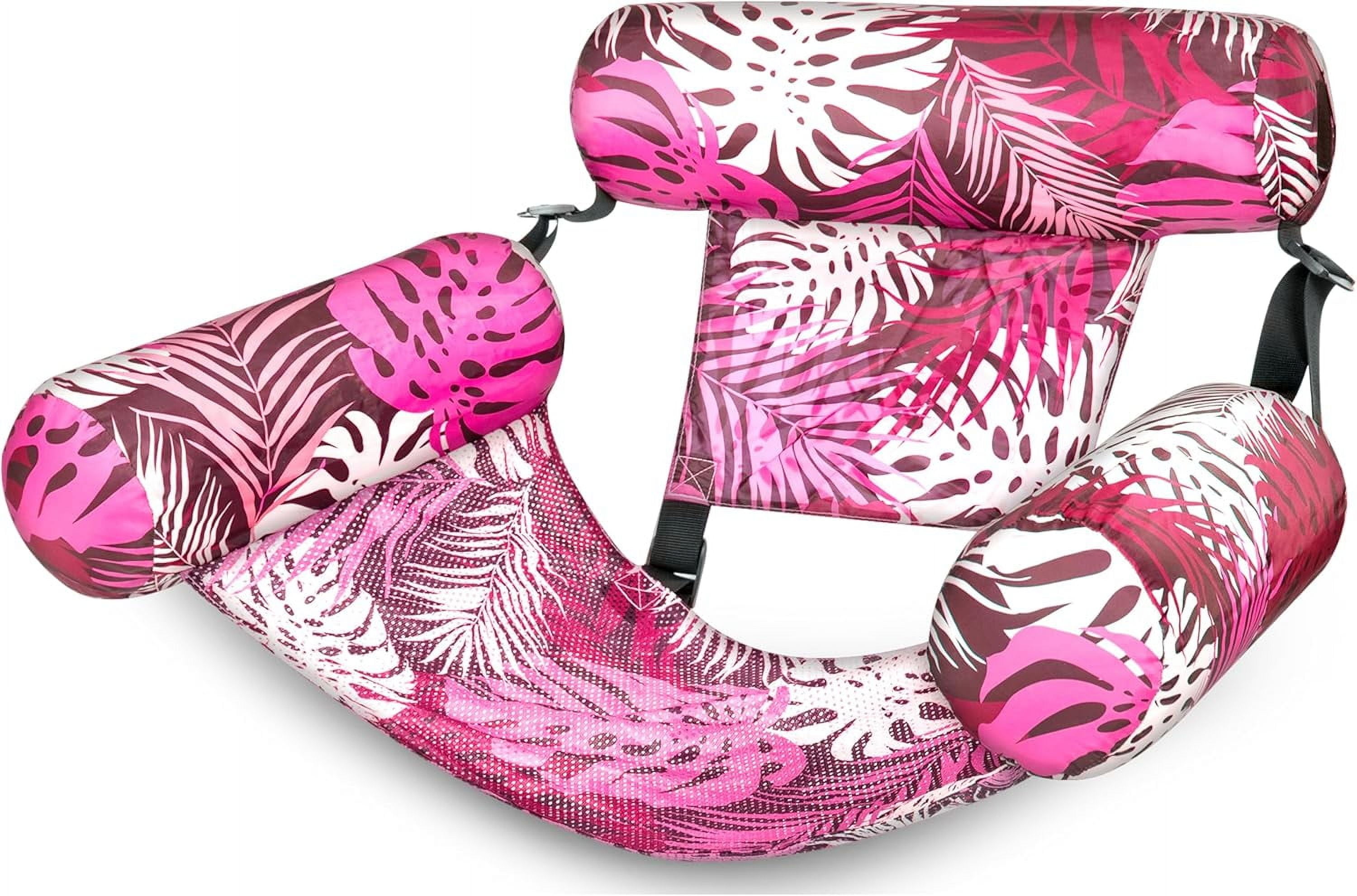 Pool Floats Chairs Adult,Inflatable Pool Lounge,Plant Pattern Floating ...