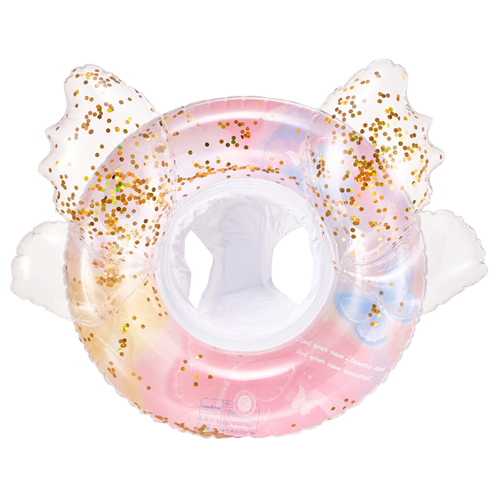 Pool Floats Glitter Rose Gold,Inflatable Bow and Wing Pool Float Swim ...