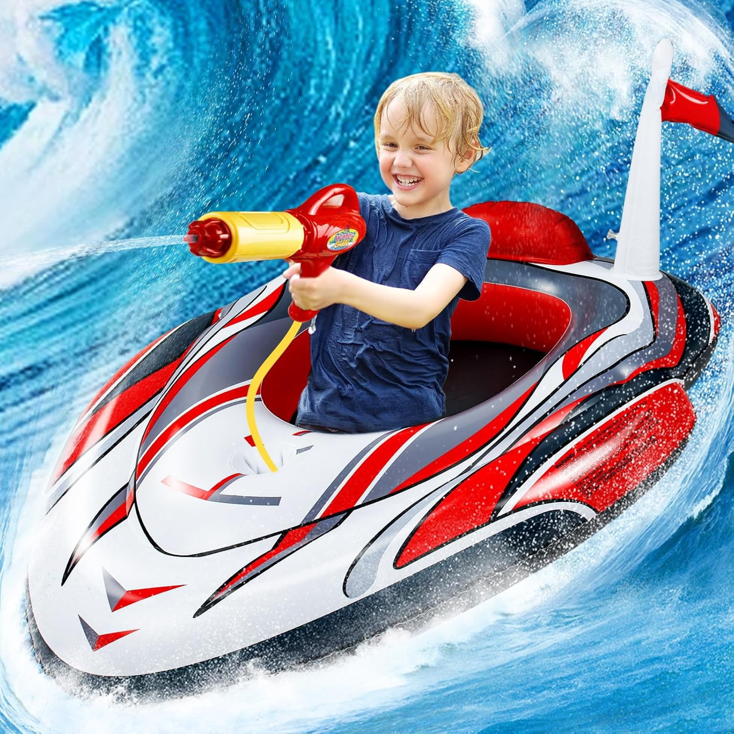 Pool Floats Toys for Kids - Toddler Pool Floats with Water Gun ...