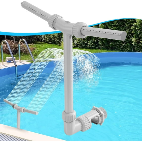 Pool Fountain - Dual Spray High-Pressure, Waterfall & Sprinkler for ...