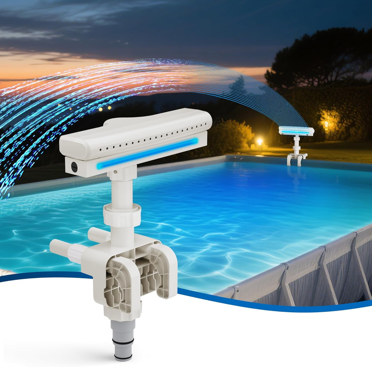 Pool Fountain for Above Ground Pools, Pool Sprinkler Fountain Upgraded ...