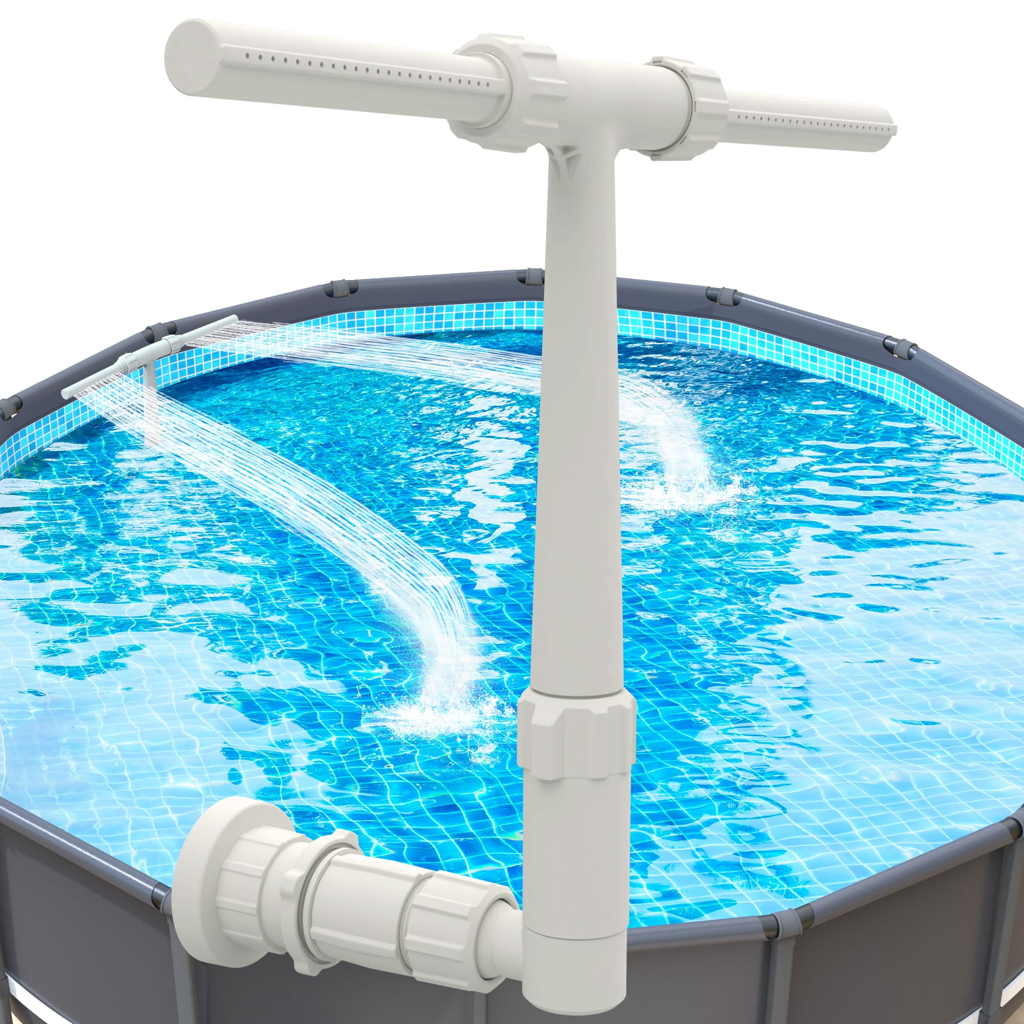 Pool Fountain for Above VTF5 and In-Ground Pools, Dual Spray Waterfall ...