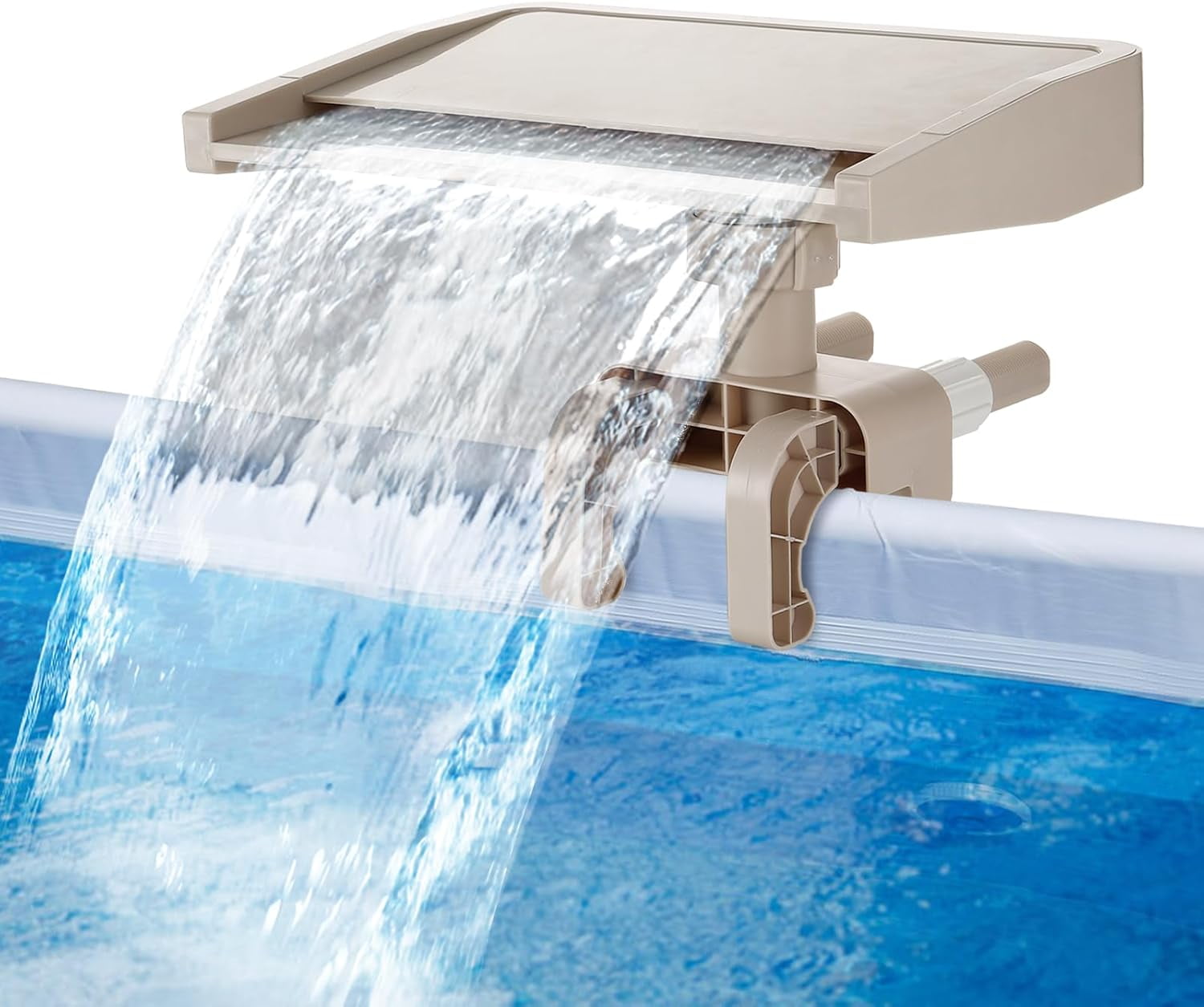 Pool Fountain Waterfall for Above Ground Pools - Adjustable to Fit ...