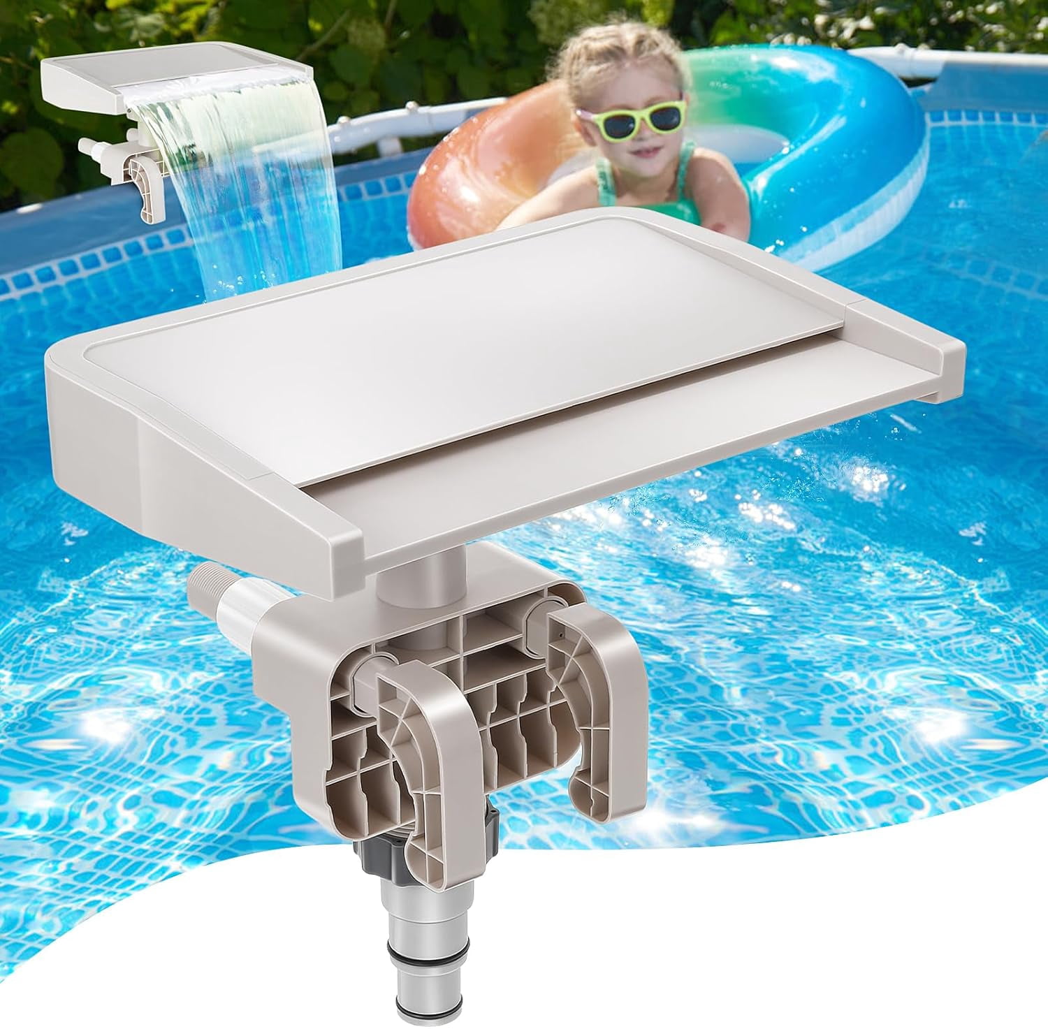 Pool Fountain Waterfall for Above Ground Pools, Smooth Flowing Pool ...
