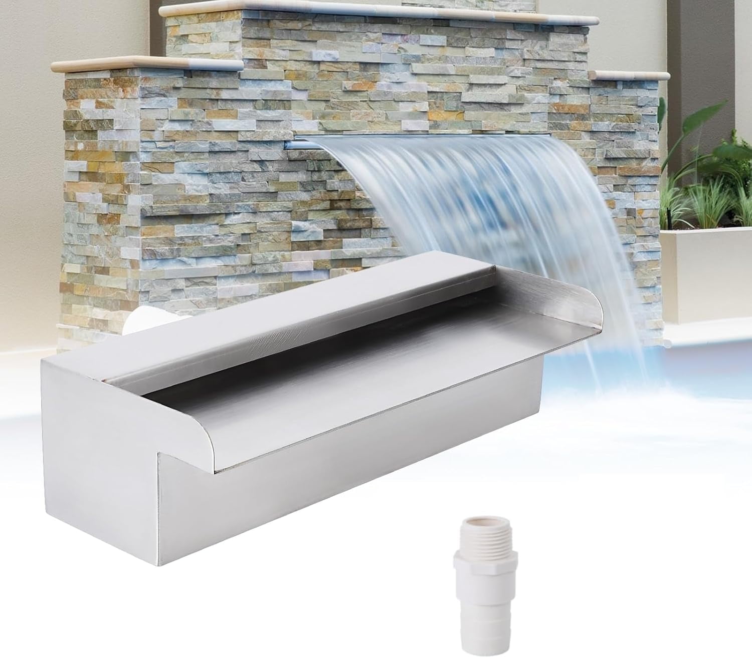 Pool Fountain Waterfall,Smooth Flowing Above Ground Pool Accessory ...