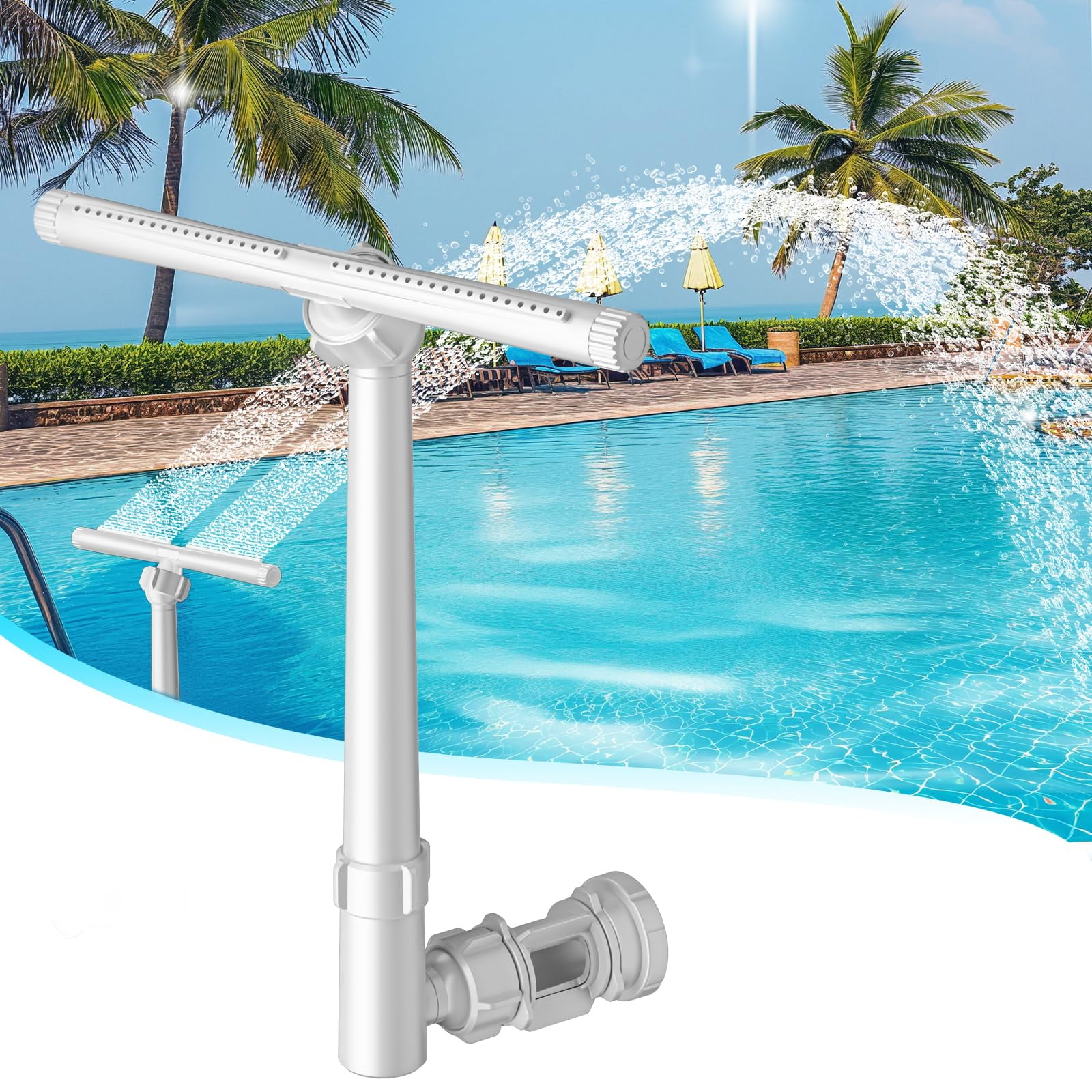 Pool Fountains for Above JKF25 and In-Ground Pools,Dual High Pressure ...