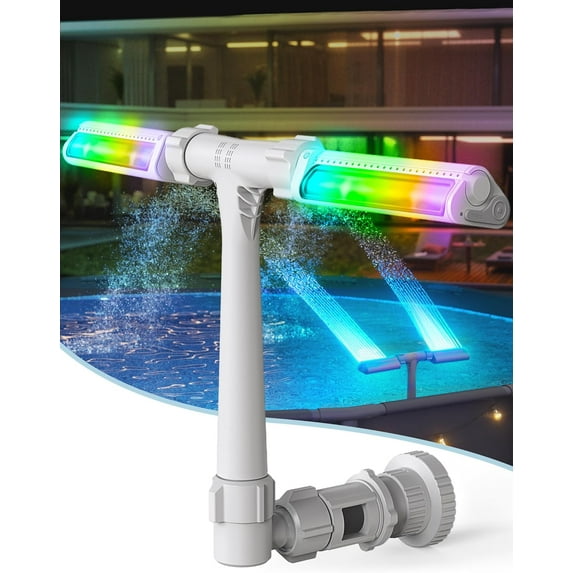 Pool Fountains for Above Ground Pool, Pool Sprinkler Fountain, Gray, YC028-LED-SET - Walmart.com
