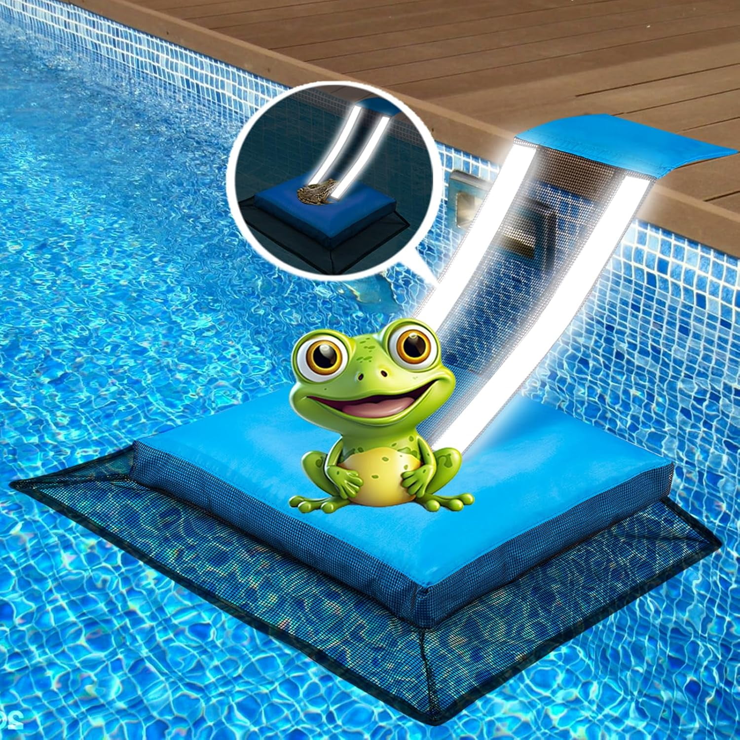 Pool Frog Animal Escape Ramp - Pool Critter Frog Saver Escape Ramp Log ...
