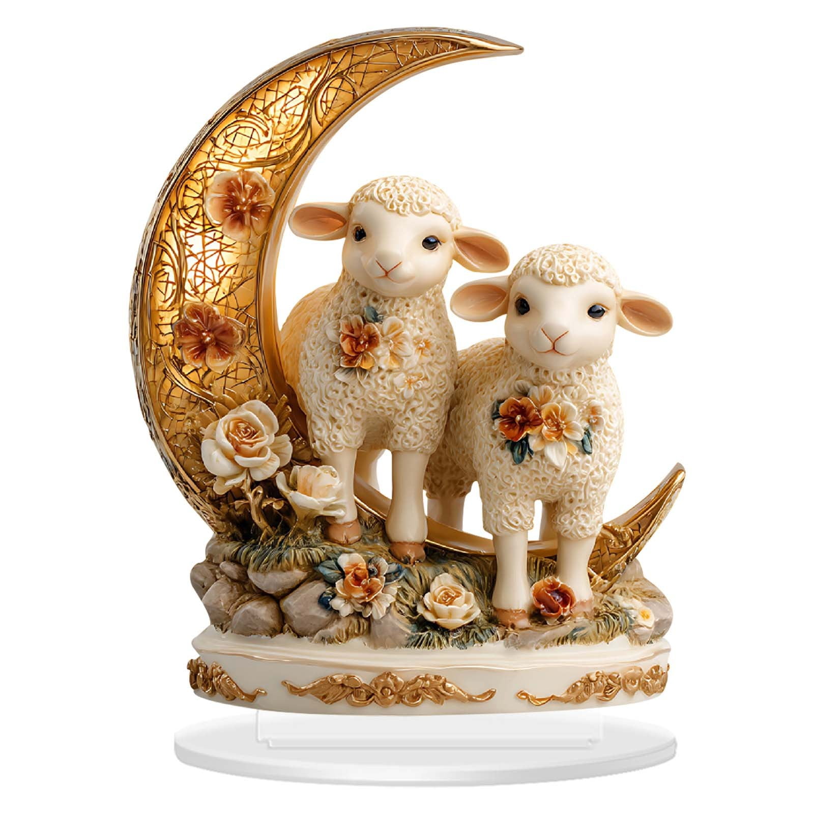 Four Piece Set Of Lamb Series Ornaments 2D Flat Decorations Living Room ...
