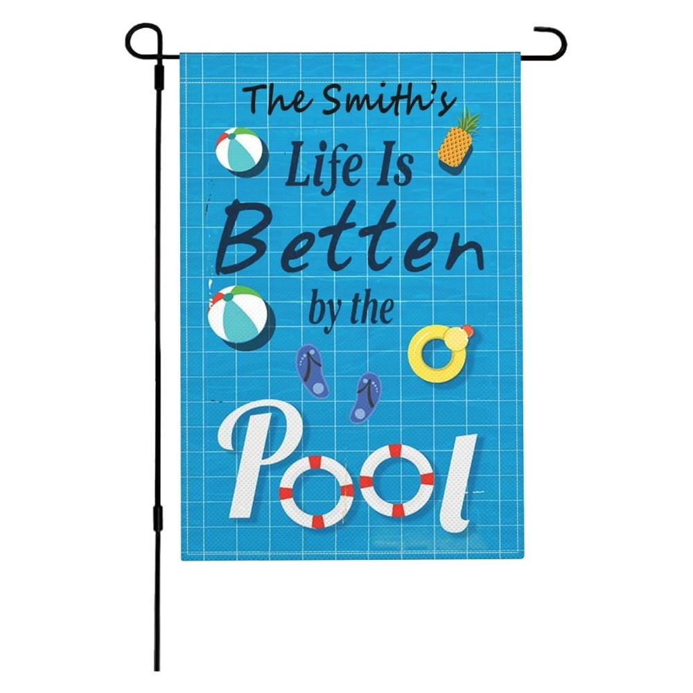Pool Garden Flag Swimming Pool Yard Flags House Banner Home Rustic ...