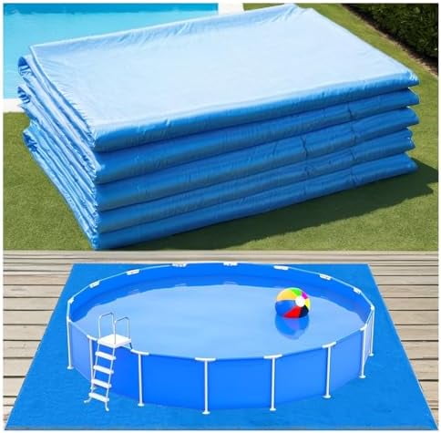 Pool Ground Cloths Pool Cover,16x16 Ft Square Swimming Pool Liner Pad ...