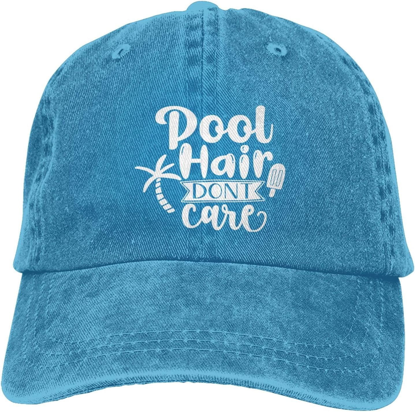 Pool Hair Don't Care3 Trucker Hat Baseball Cap for Men Or Women Cowboy ...