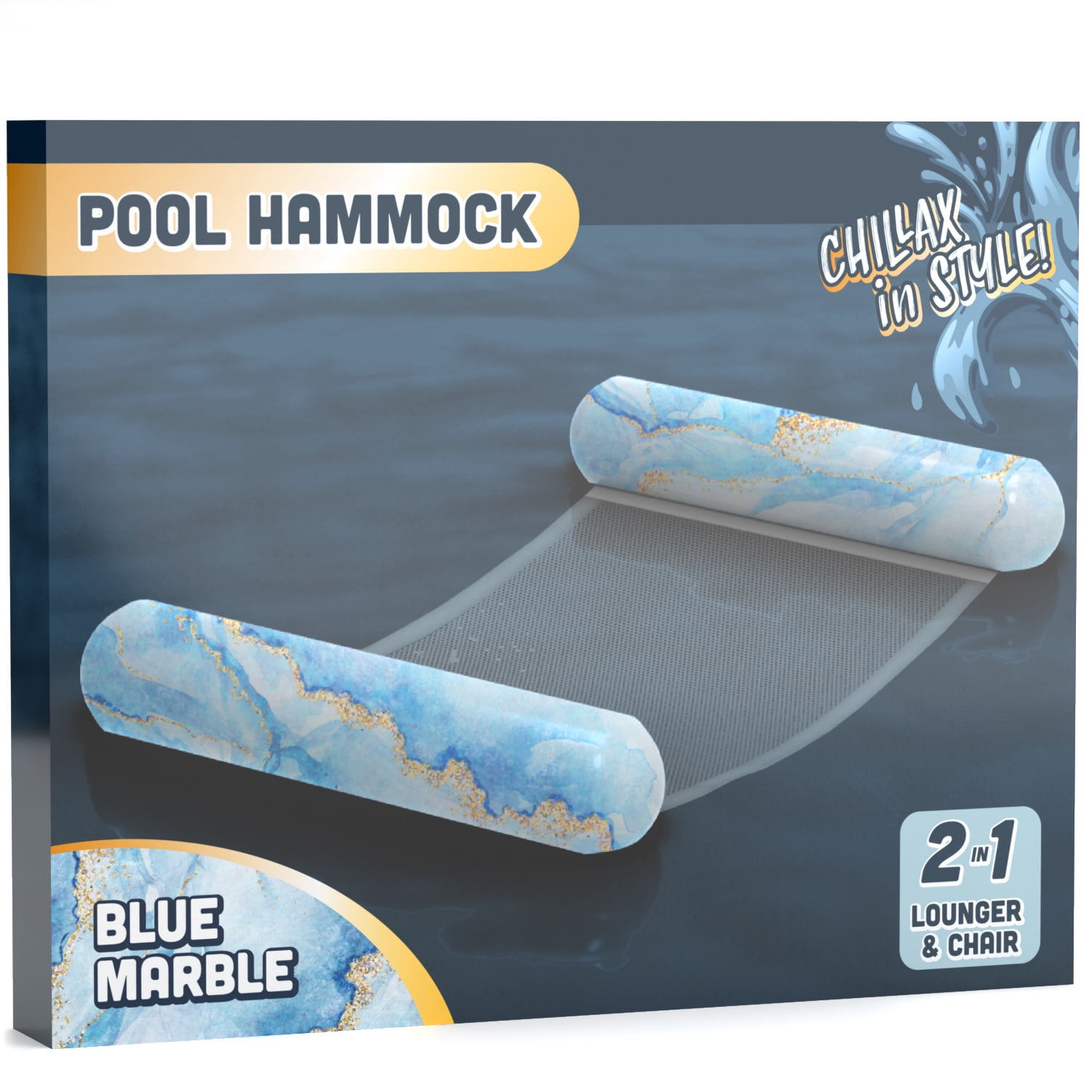 Pool Hammock Float for Adults, PoolSense Inflatable Water Lounger with ...