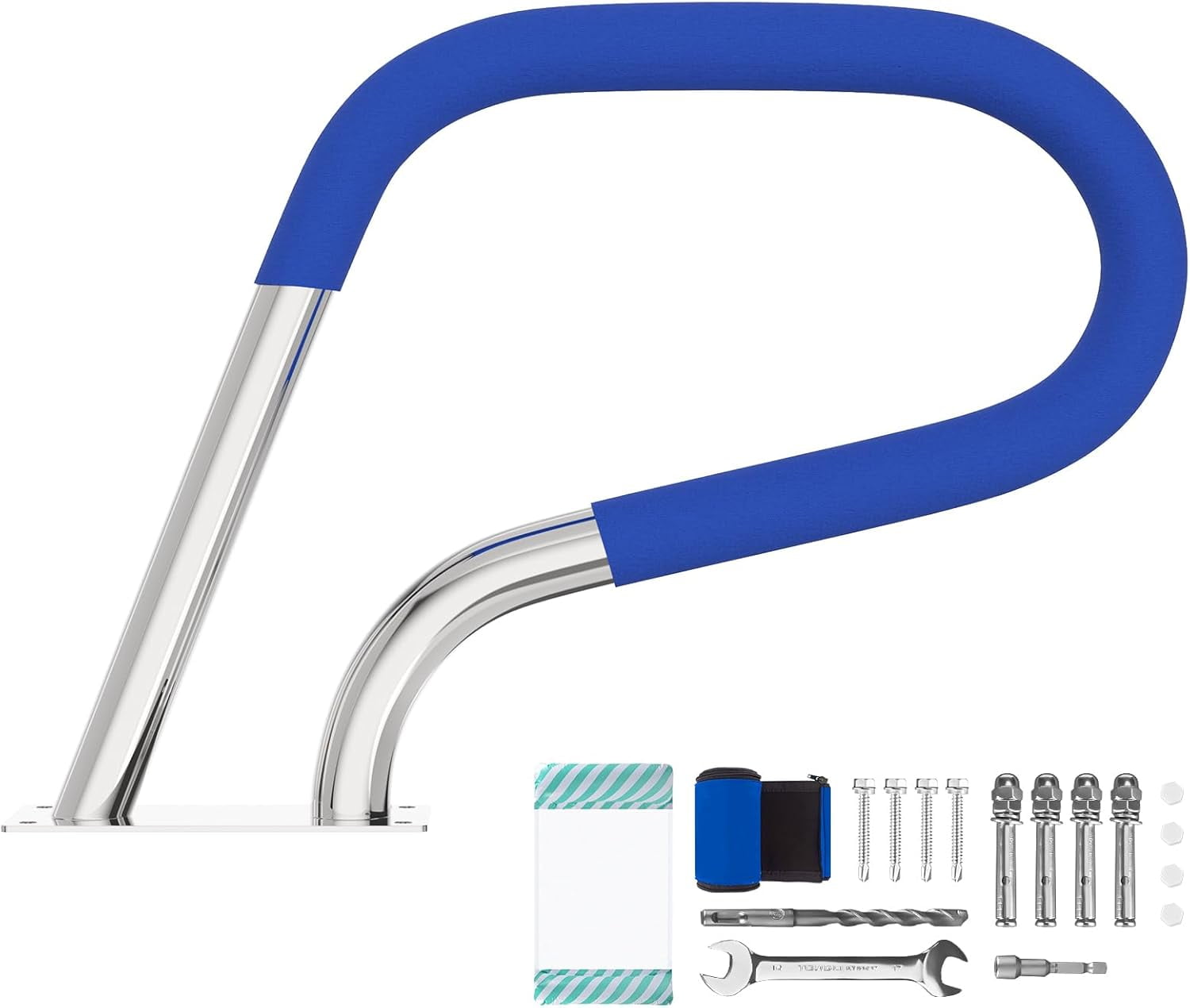 Pool Handrail, 30" x 22" Pool Railings for Inground Pools, 304 ...