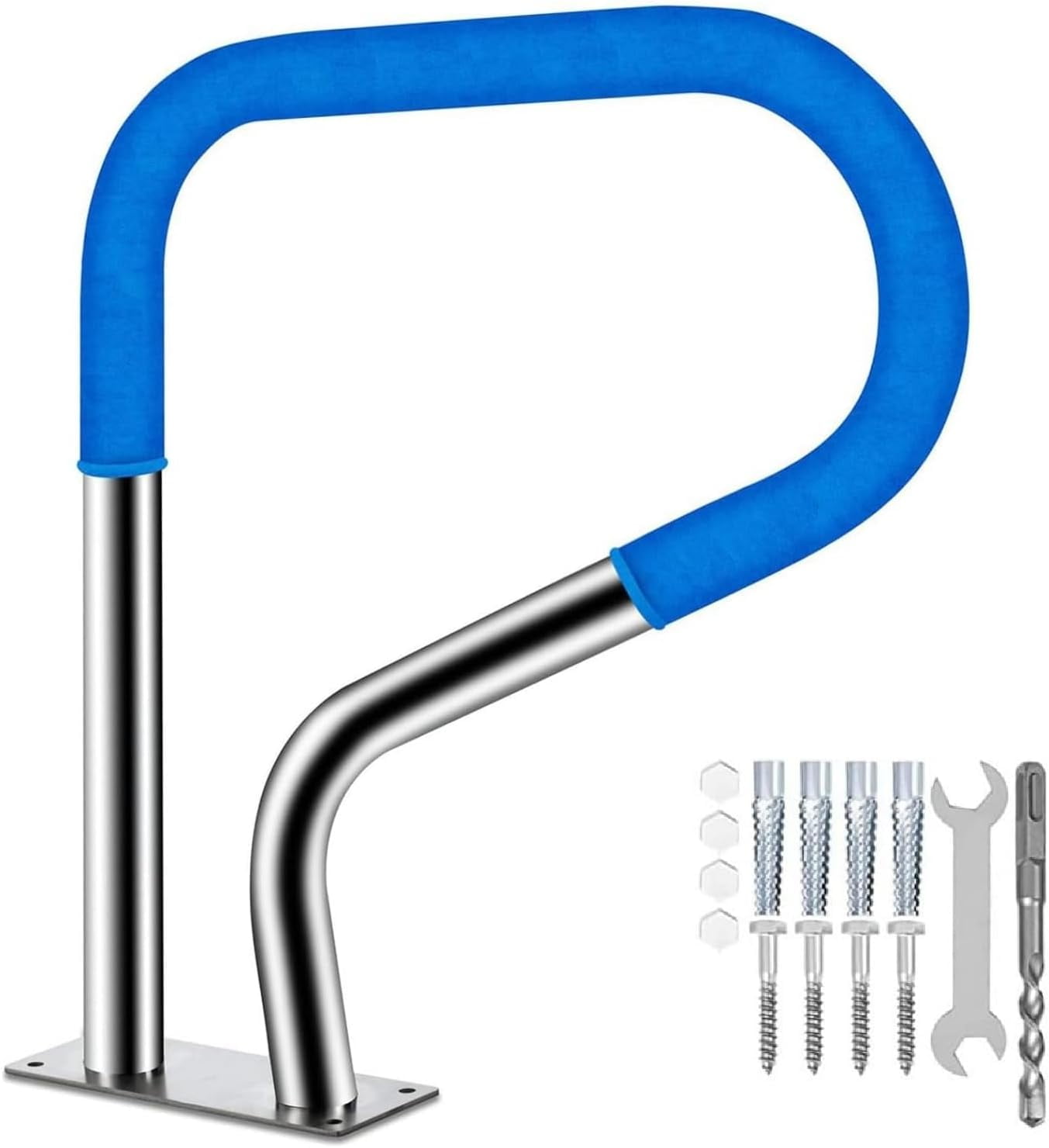 Pool Handrail, 304 Stainless Steel 4-Bend Swimming Pool Stair Rail with ...