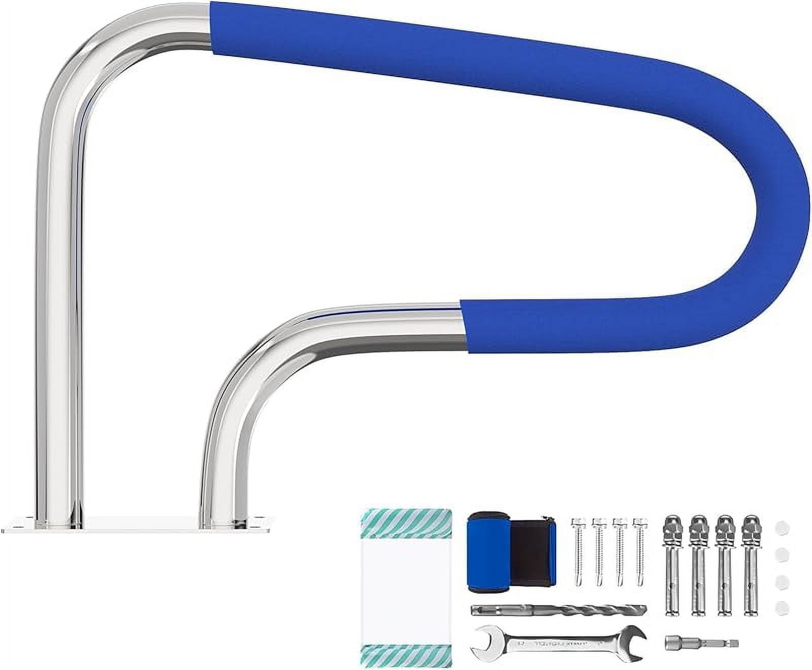 Pool Handrail, 32" x 22.5" Pool Railings for Inground Pools, 304 ...