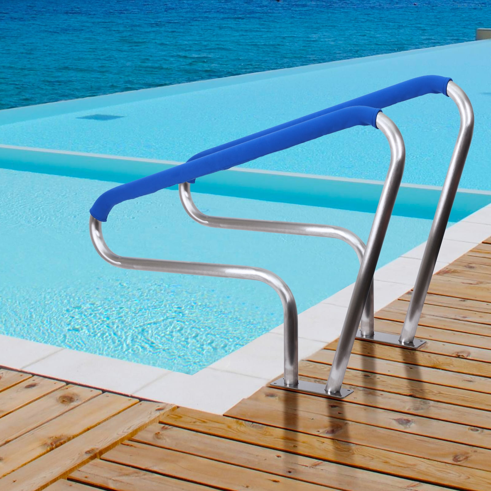 Pool Handrail 48"L*36"H Swimming Pool Stair Rail 304 Stainless Steel ...