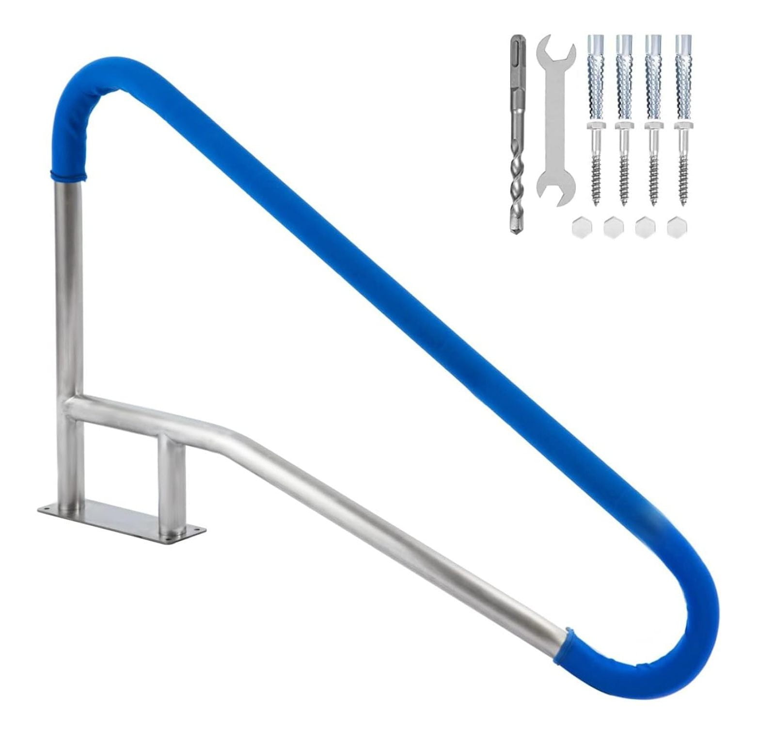Pool Handrail 55x32 inch 304 Stainless Steel Swimming Pool Stair Rail w ...