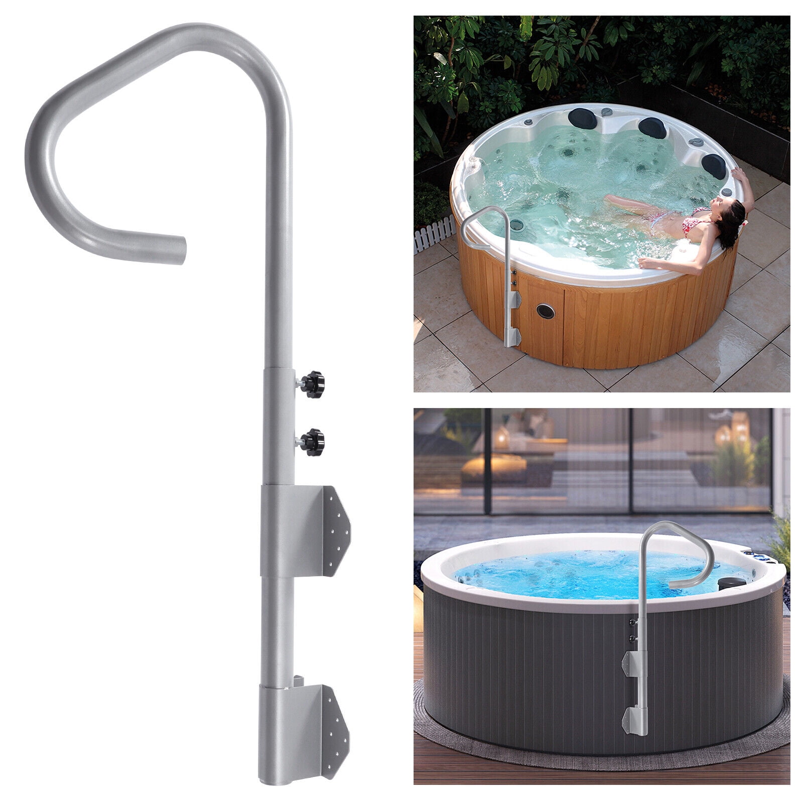 Pool Handrail Stainless Steel Spa Railing Entry Aid Indoor Outdoor ...