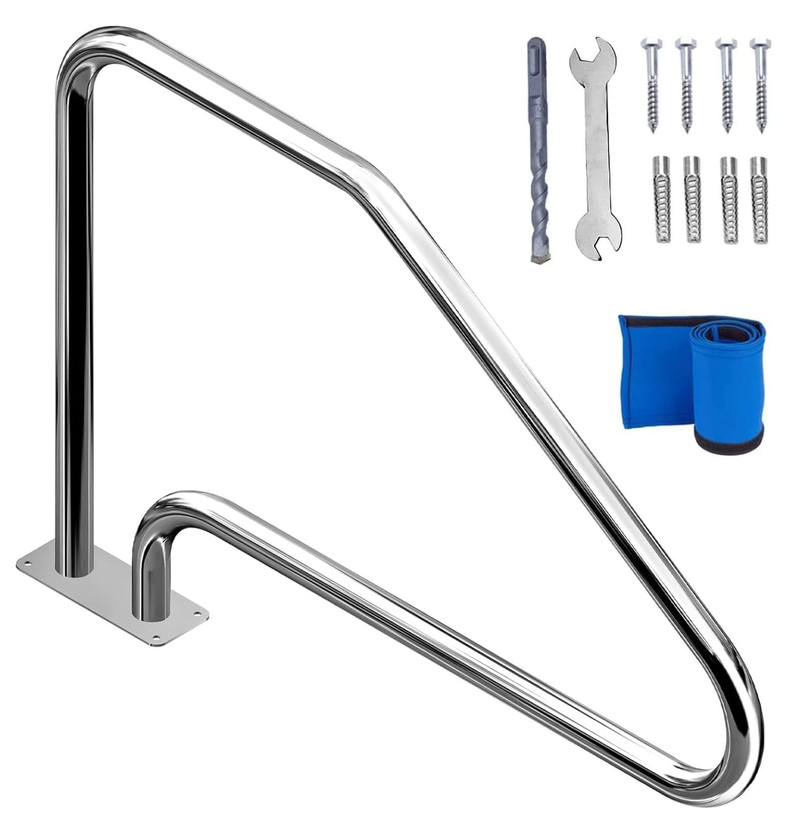 Pool Handrail Swimming 49x34 Stainless Steel Humanized Handle Swimming ...