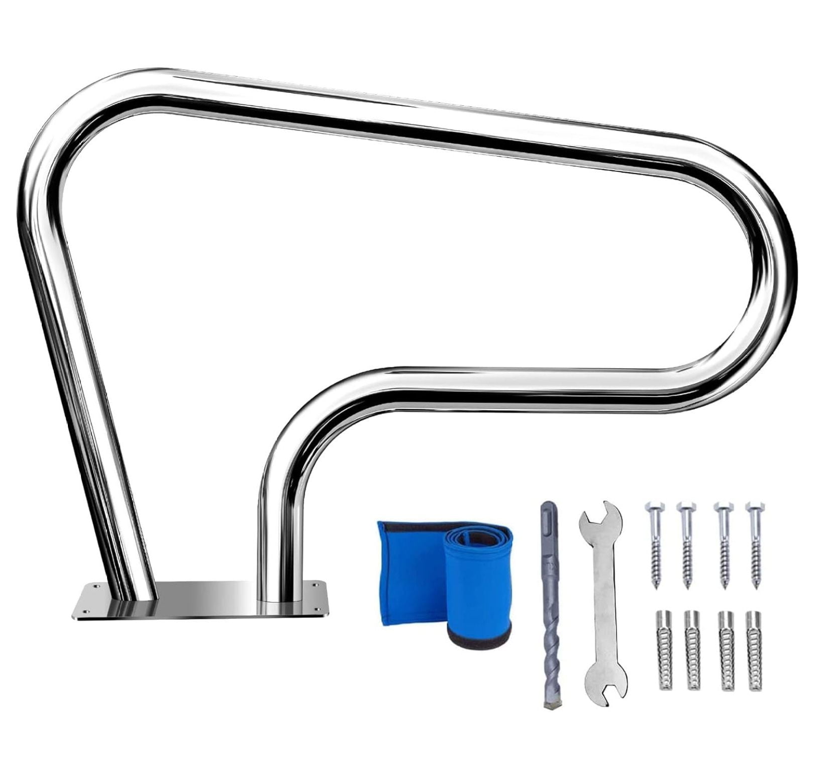 Pool Handrails 32x22.5 Pool Railing 304 Stainless Steel Rustproof ...