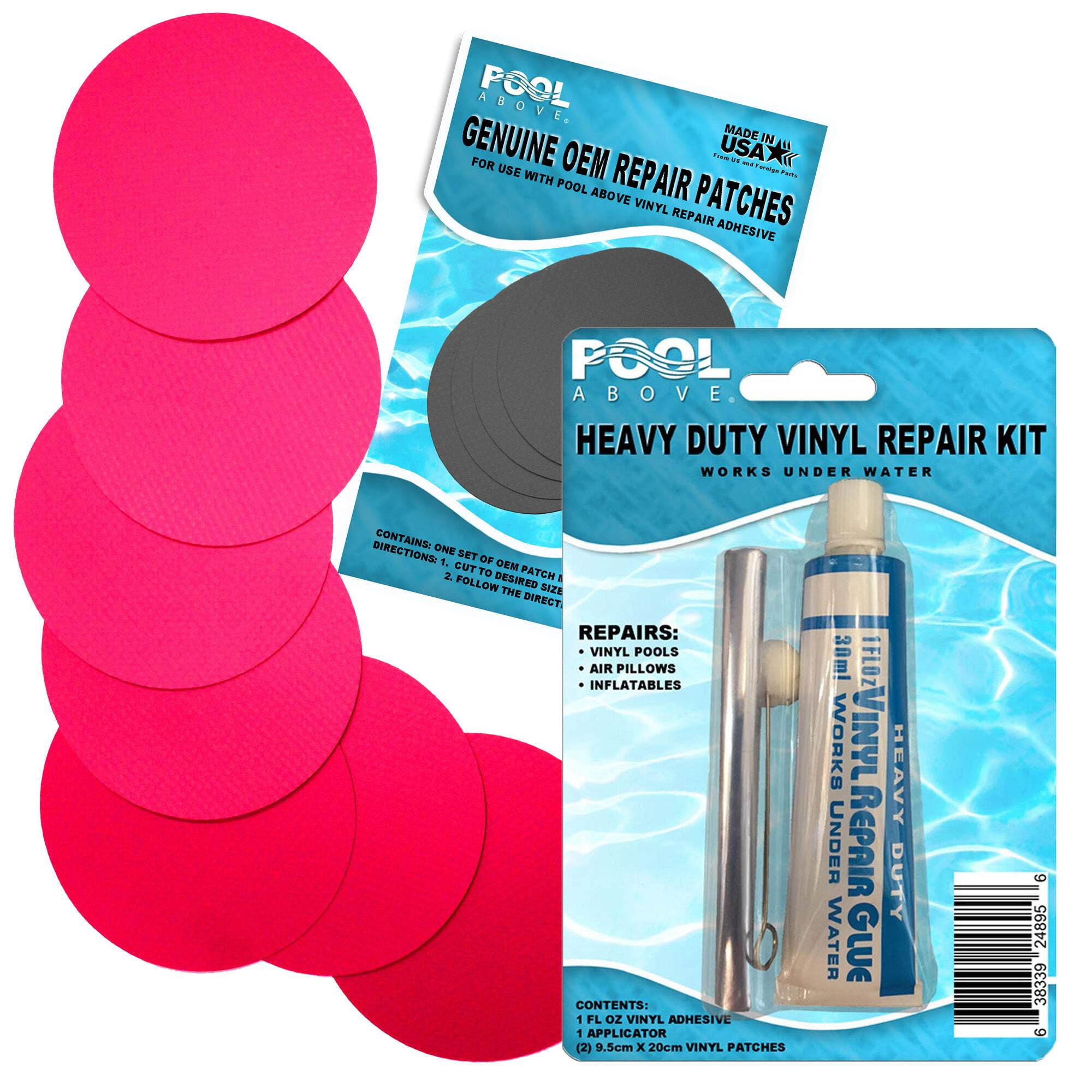 Pool Above Heavy Duty Vinyl Repair Patch Kit for Above-Ground Pool ...