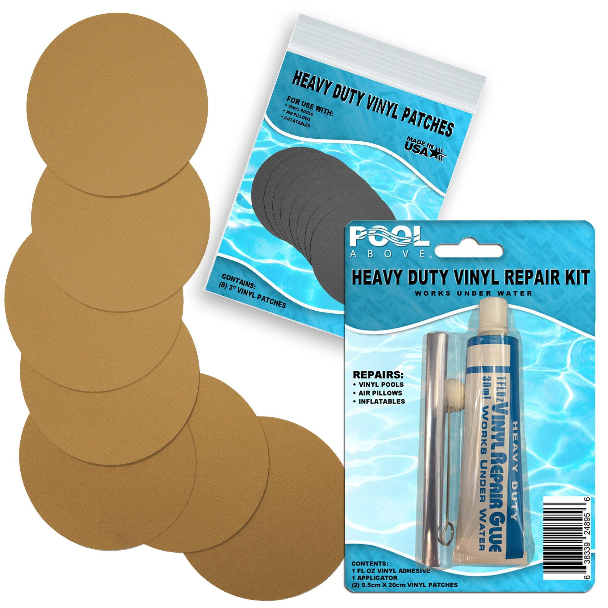 Pool Above Vinyl Repair Patch Kit, Heavy Duty for Pool Liner ...