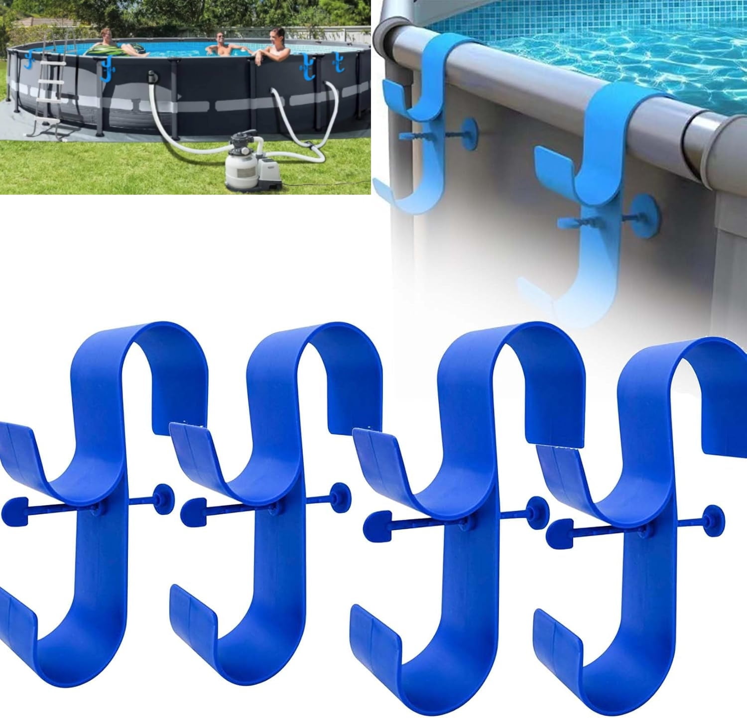 Pool Hooks for Poles - Adjustable 3-Hook Swimming Pool Pole Hooks for ...
