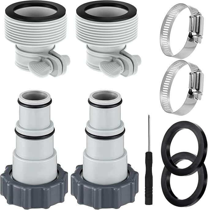 Pool Hose Adapter A & B - 4 Pack Conversion Connectors for 1.5" & 1.25 ...