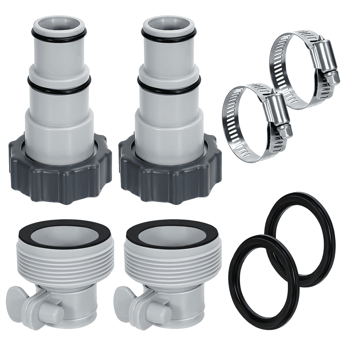 Pool Hose Adapter Kit,2 Types Pool Pump Hose Connector for 1.5 & 1.25 ...