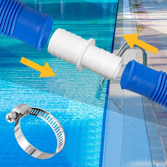 Pool Hose Adapter Kit 32mm to 38mm Hose Connector with Clamps Swimming ...