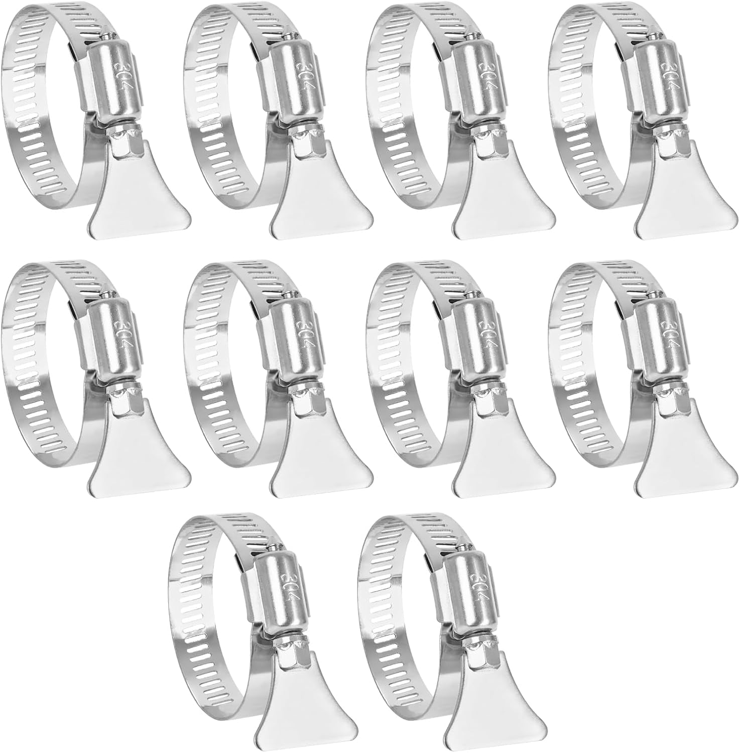 Pool Hose Clamps for 1 1/4" Above Ground Pool Hose, Adjustable Thumb ...