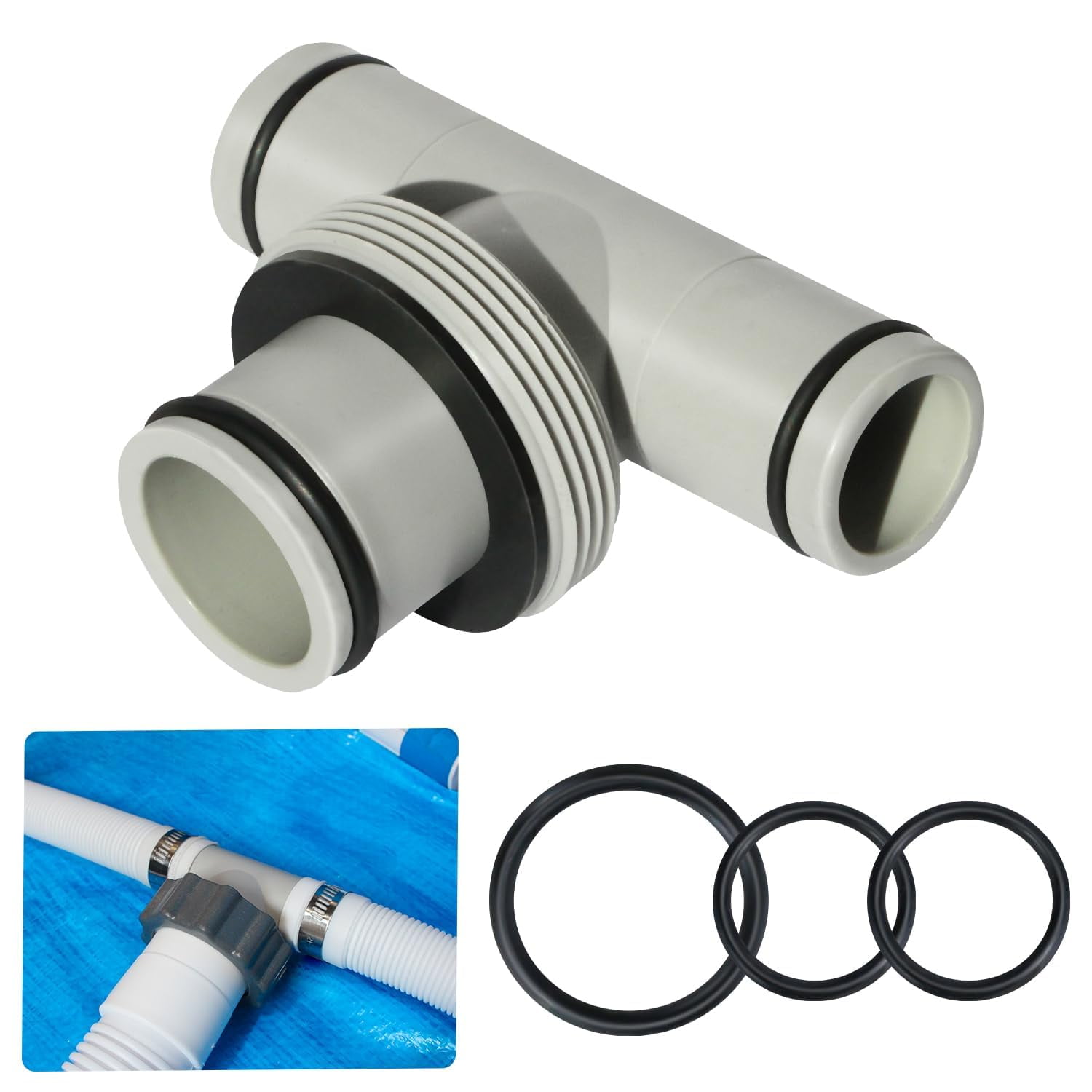 Pool Hose Connectors and Fittings with Double Waterproof Ring, Pool ...