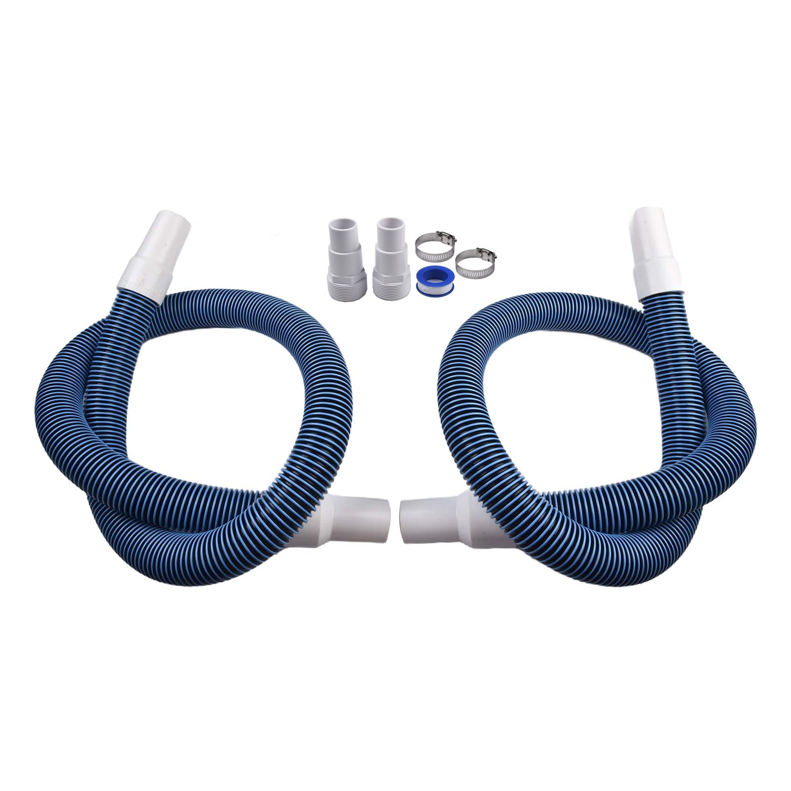 Pool Hoses 1 1/2\" Swimming Pool Filter Hose Replacement Kit 4.9 Feet 2 ...