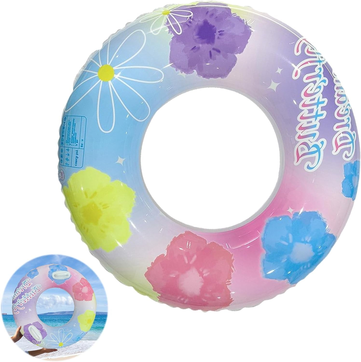 Pool Inflatables Swim Ring for Kids, Cute Animal Rubber Ring Pool ...