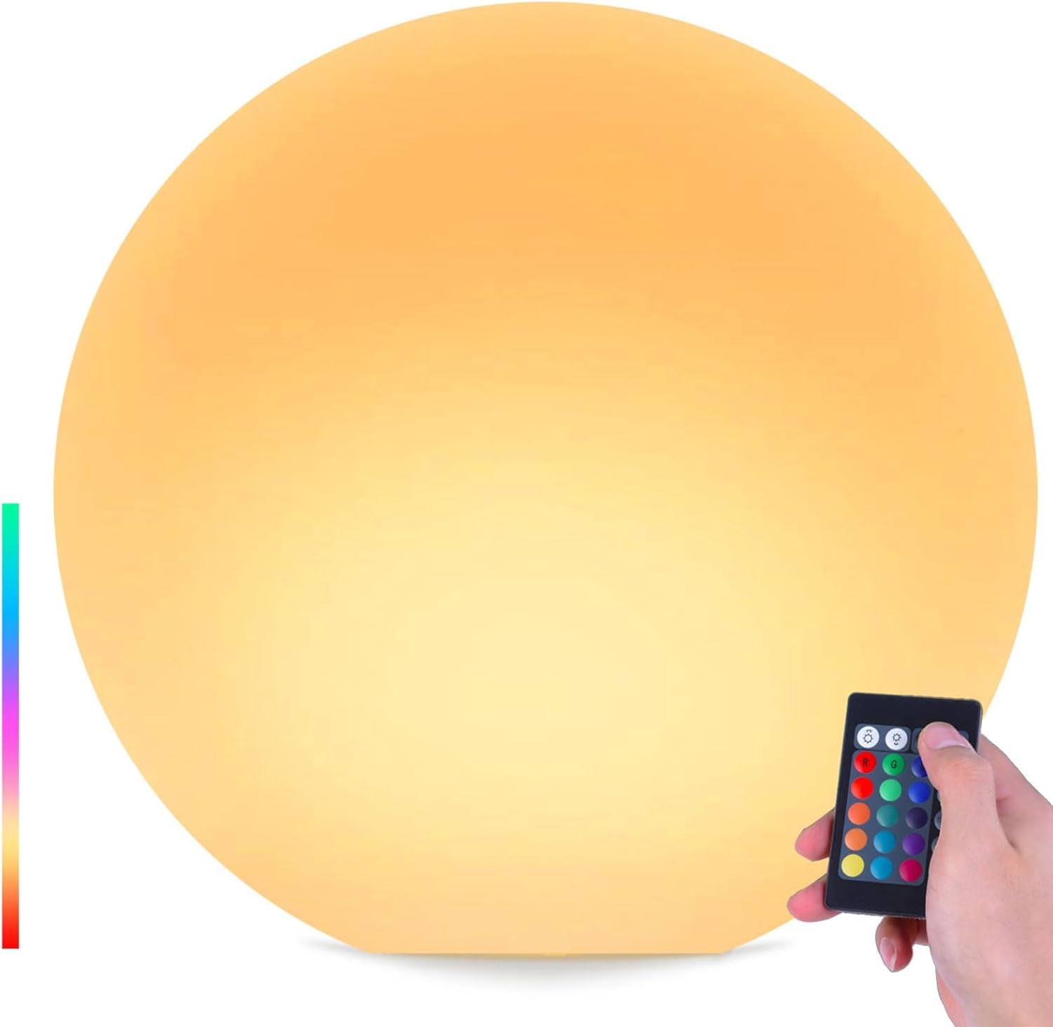 Pool LED Light Ball - 12-inch Sphere Lamp Rechargeable - 16 RGB Cool ...