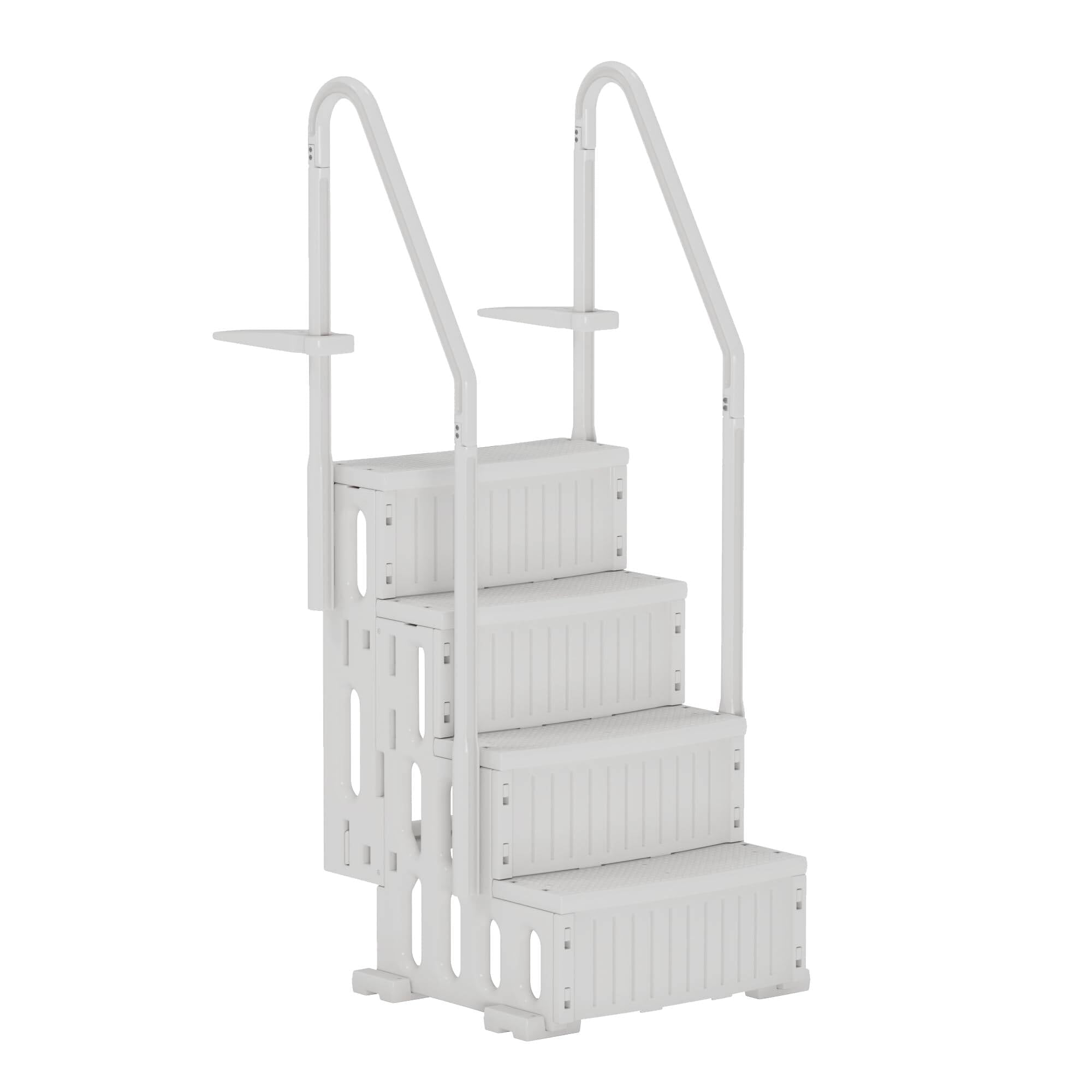 Pool Ladder, 4-Step Pool Stairs with Double Handrails and Non-Slip ...