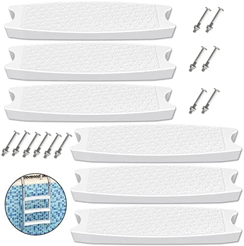 Pool Ladder Steps Replacement, (6-Pack) 18" Universal Heavy-Duty Molded ...