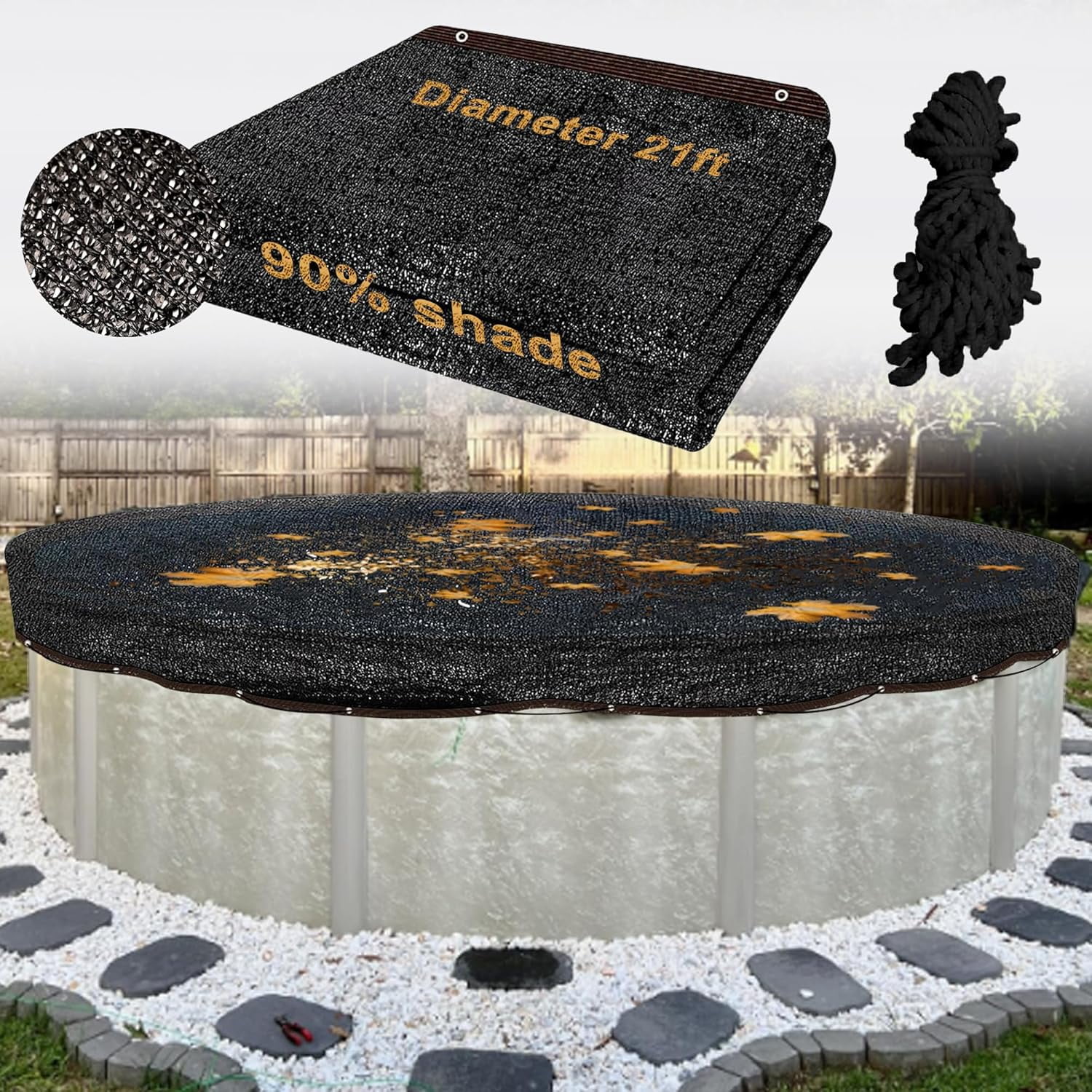 Pool Leaf Net Above Cover Ground Leaf Net Trampoline Covers for Round ...