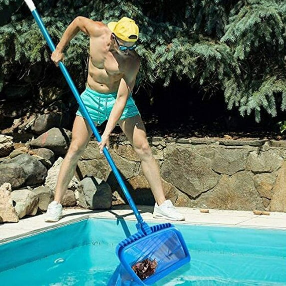 Pool Leaf Skimmer Net, Reinforced Frame Swimming Pool Rake Net, Heavy ...