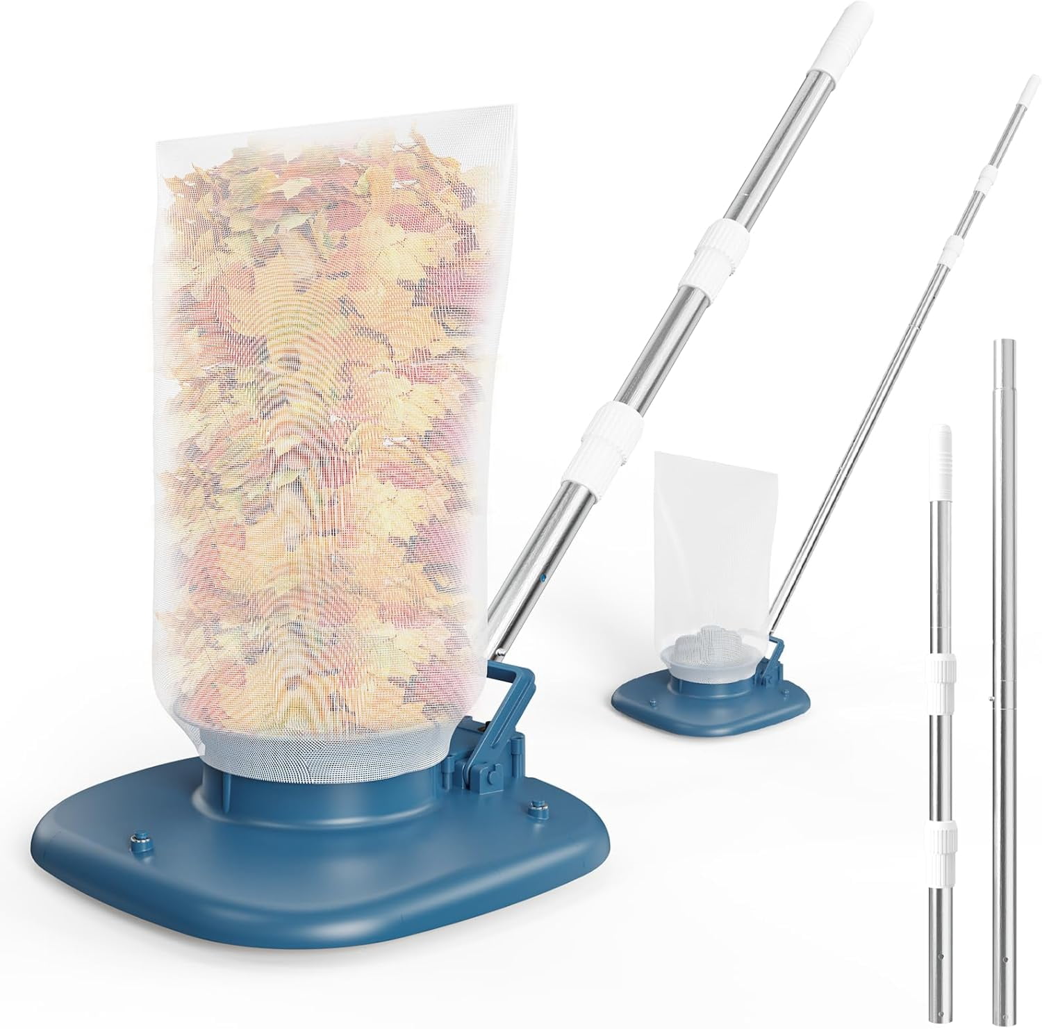 Pool Leaf Vacuum with Telescopic Pole – 83GPM Cordless Rechargeable ...