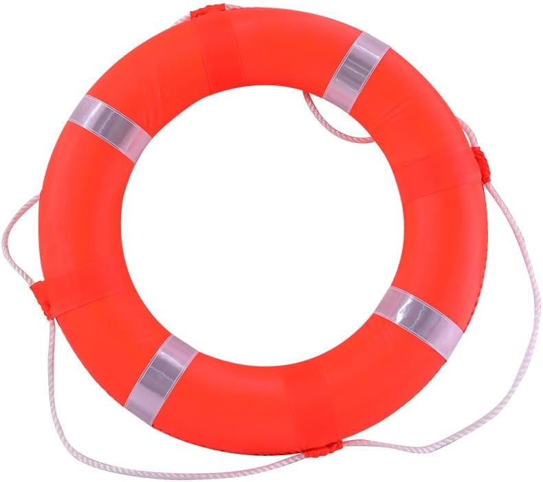Pool Life Ring 20.5 in,Life Preserver Ring Foam Buoys-Ring Buoy with ...