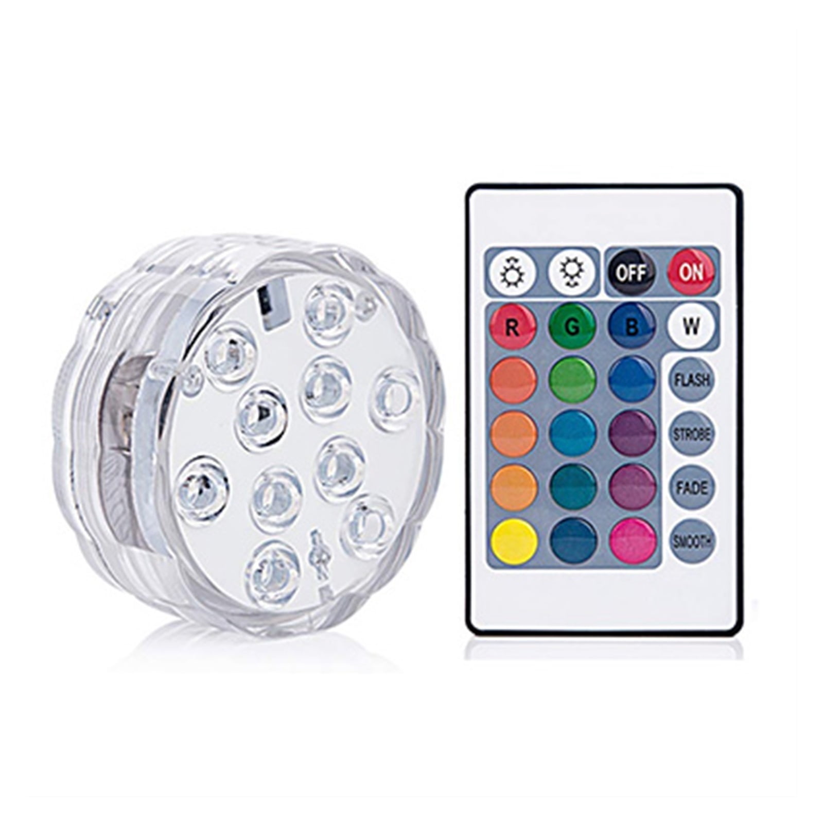 Pool Light 10 LED RGB Submersible Light Battery Operated Underwater ...