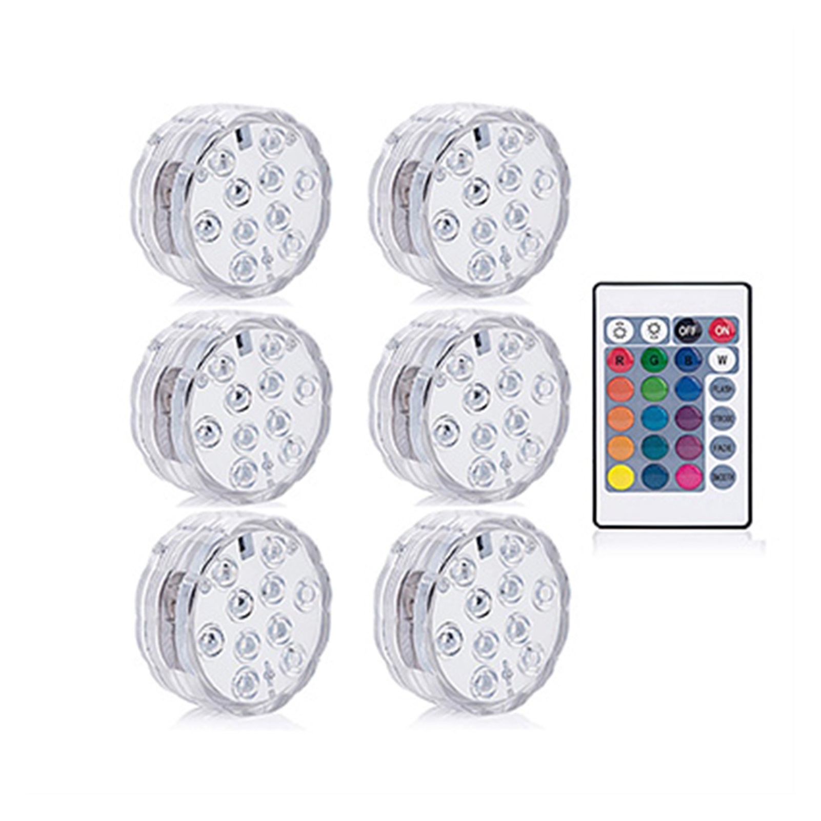 Pool Light 10 LED RGB Submersible Light Battery Operated Underwater Lamp Remote Controll Outdoor ...