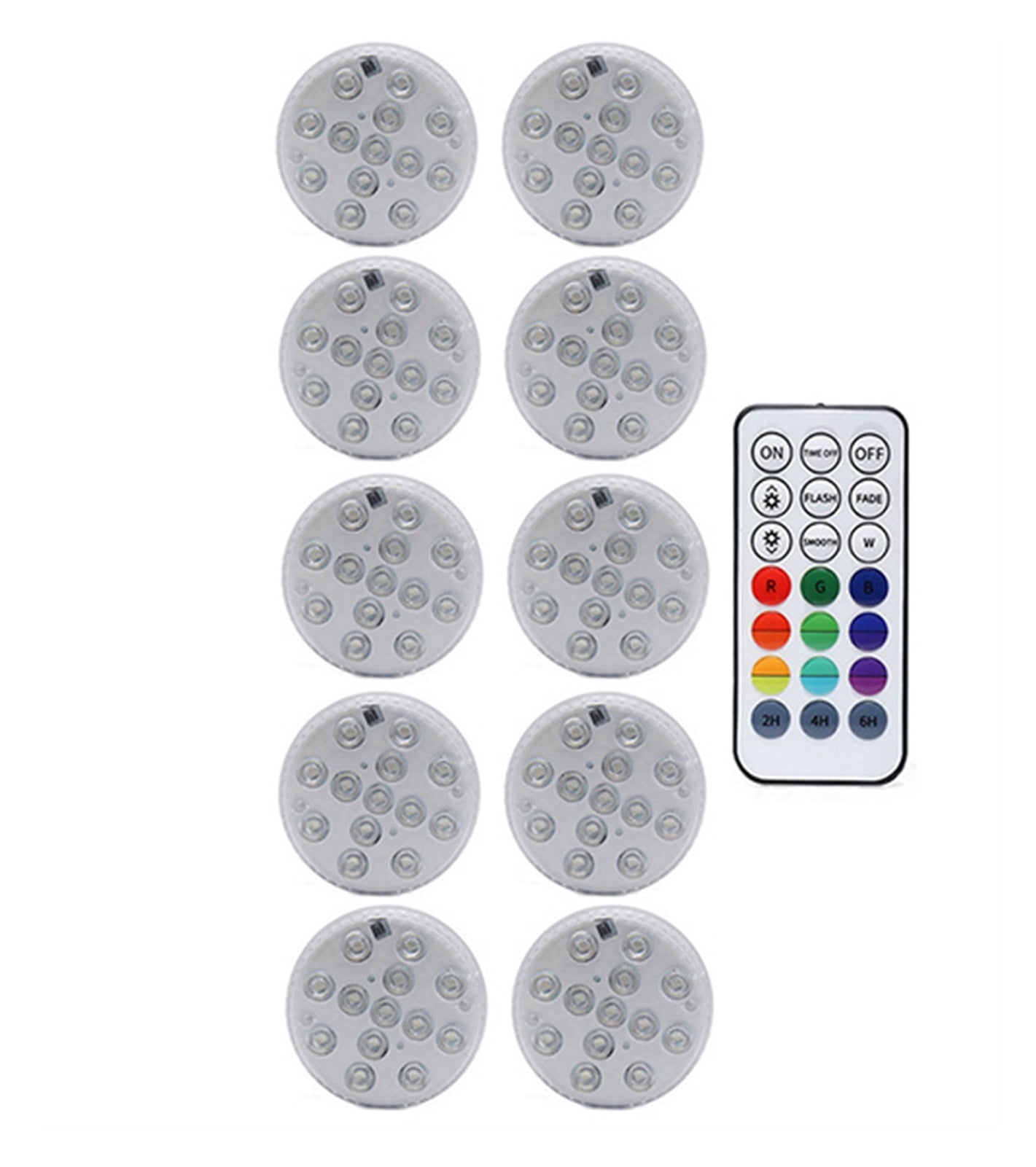 Pool Light RF Remote 13 LED RGB Submersible Light 16 Colors Underwater ...